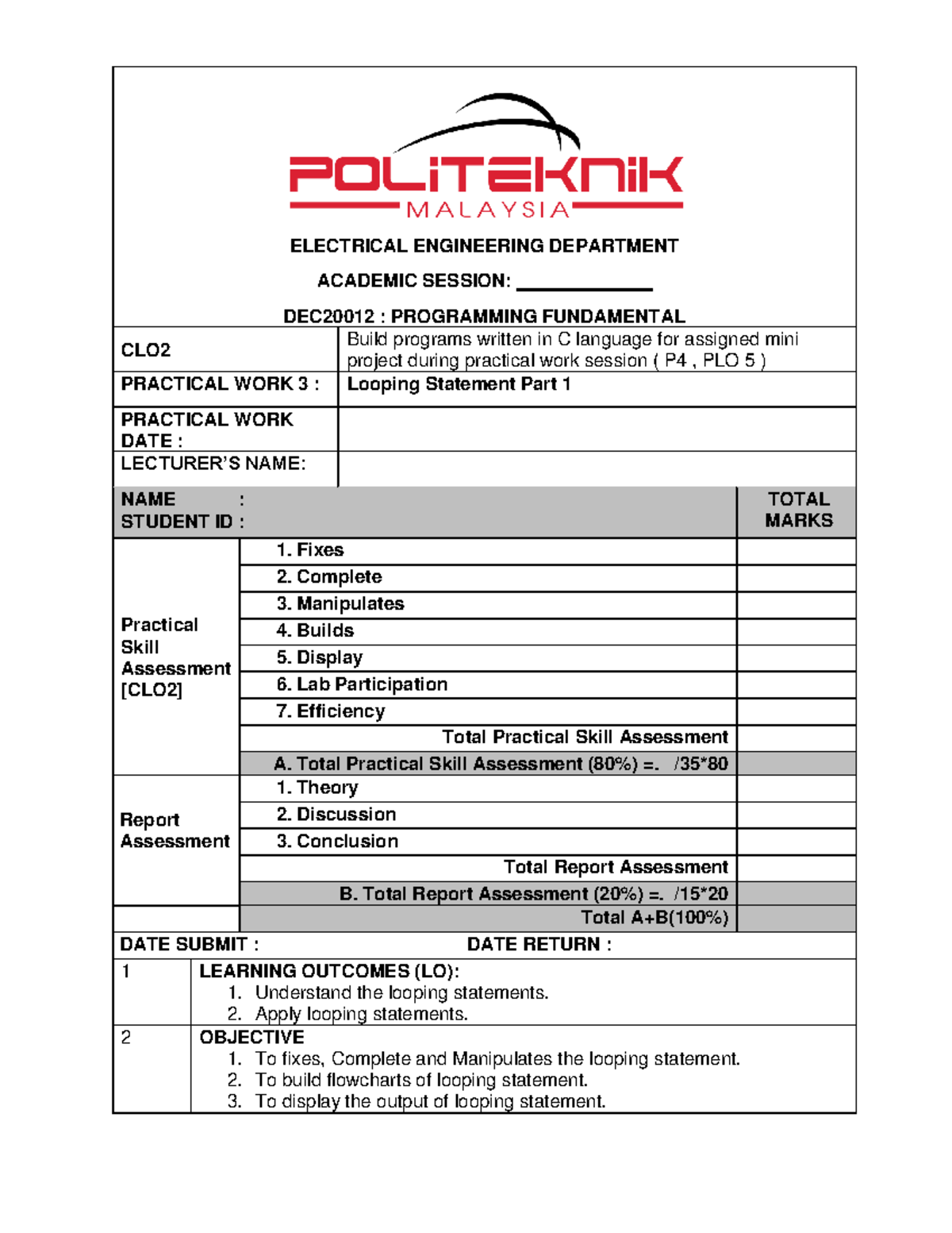 PW3 Looping Part1 - INI MEMANG NOTA - ELECTRICAL ENGINEERING DEPARTMENT ...