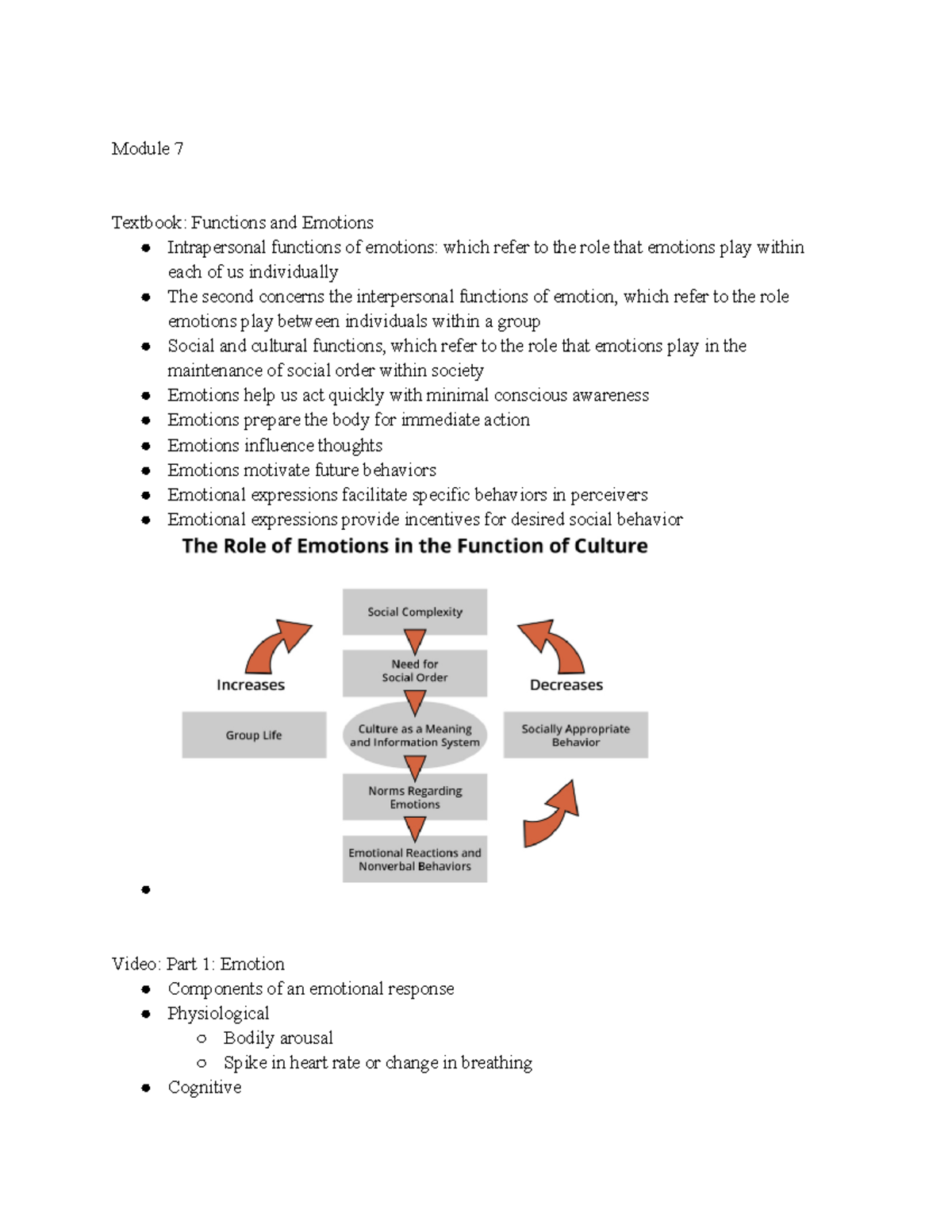 Module 7 - Module 7 Textbook: Functions and Emotions Intrapersonal ...