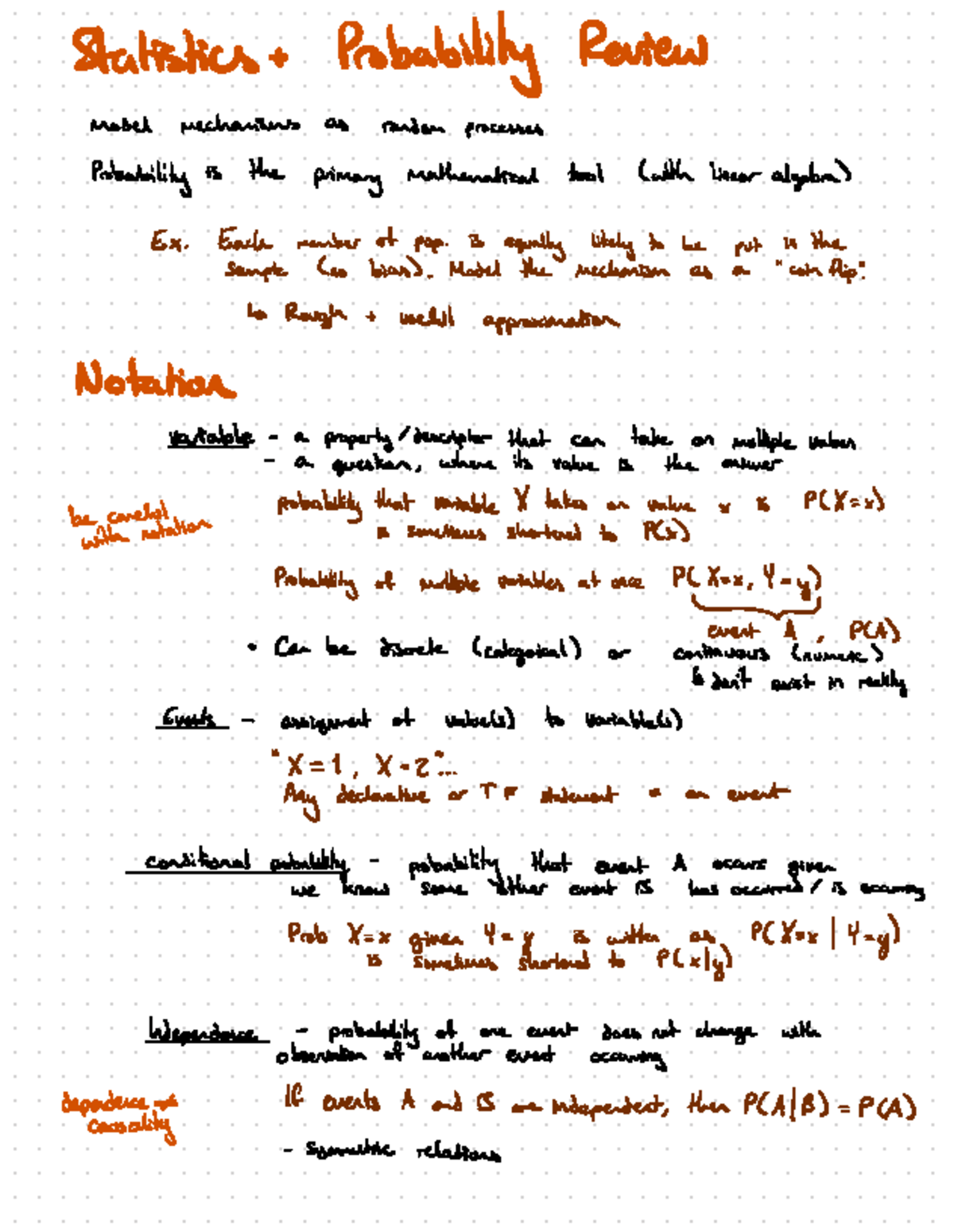 287 stats review - Bagrow - Statistics + Probability Review Model ...