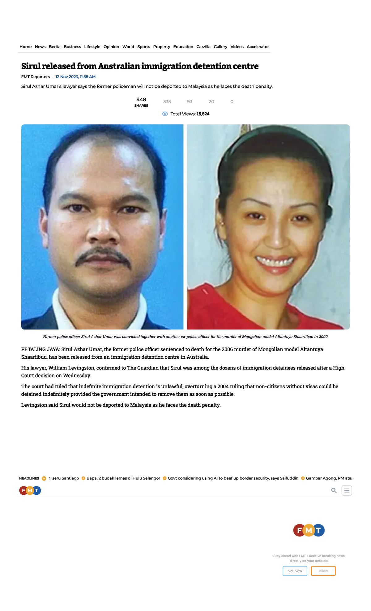 Sirul released from Australian immigration detention centre FMT - Home ...