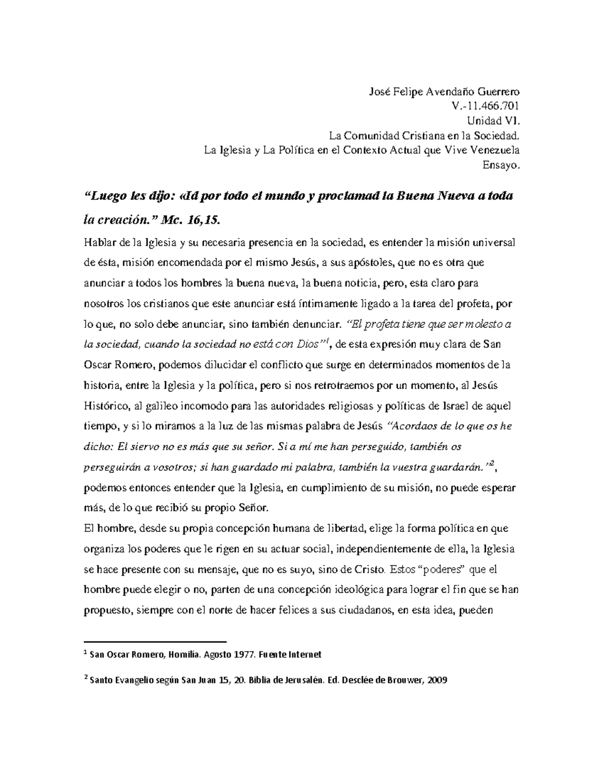 Unidad VI-ensayo - ensayo - José Felipe Avendaño Guerrero V.-11. Unidad ...