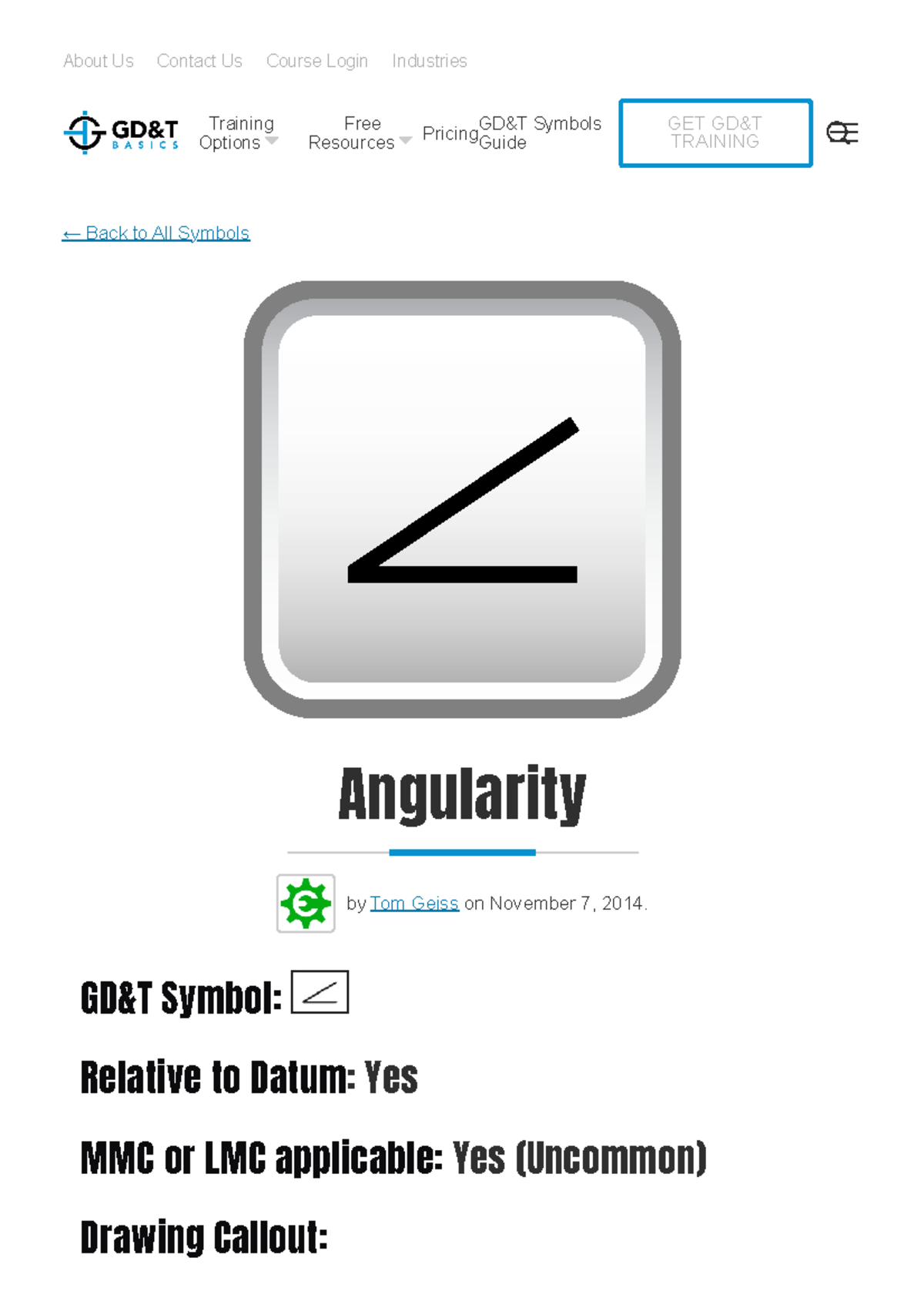Angularity - ← Back to All Symbols by Tom Geiss on November 7, 2014. GD ...