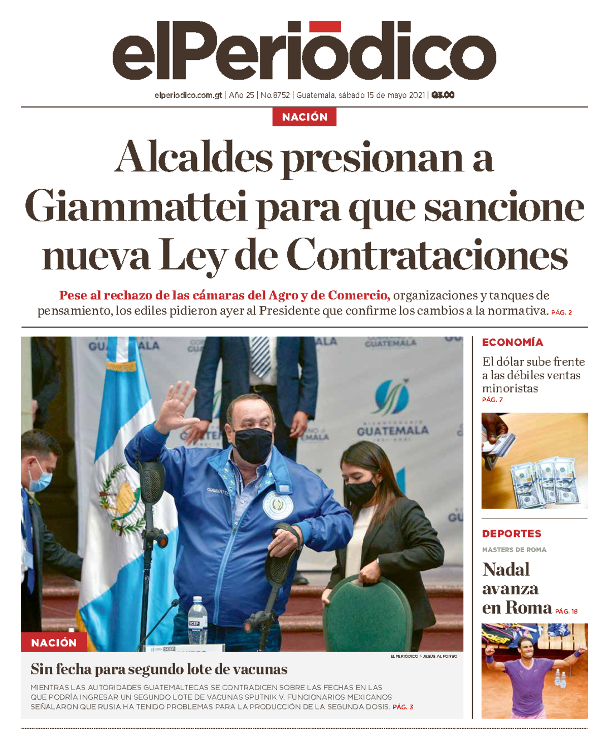 El Periódico 15-05-21 - elperiodico.com | Año 25 | No | Guatemala ...