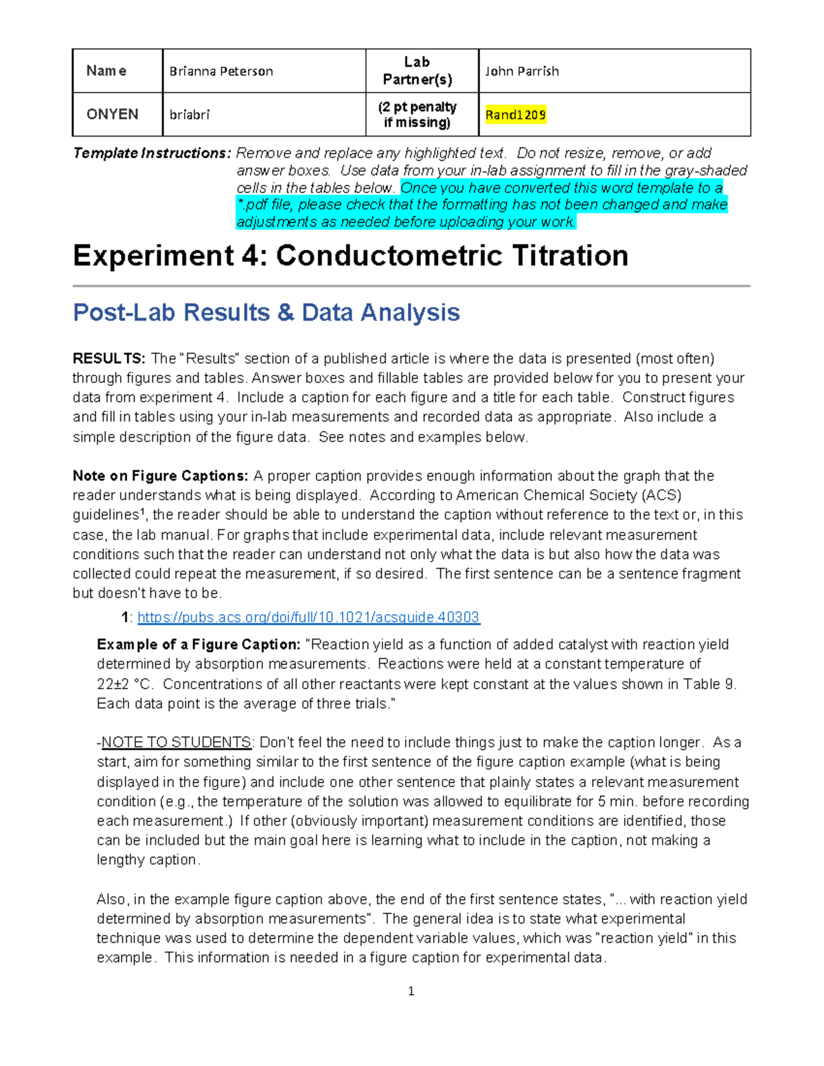 Post Lab- Experiment 4 - This is my work for this post lab! Full ...