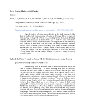 Infographic Paper - Gender and Crime - The infographic, Gendered ...