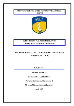 Final Dissertation LLM - CENTRE FOR POST GRADUATE LEGAL STUDIES CORPORATE CORRUPTION: SCOPE AND ...