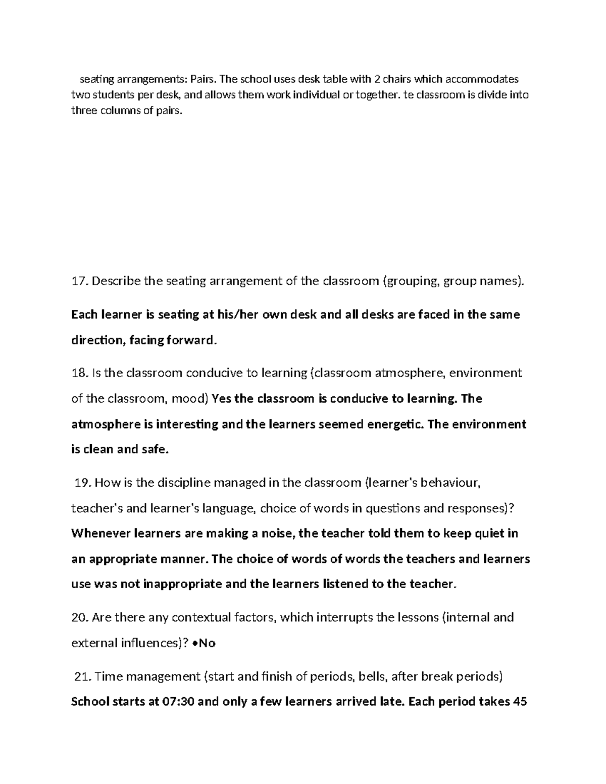 Assigment TPS 3705 answer seating arrangements - seating arrangements ...