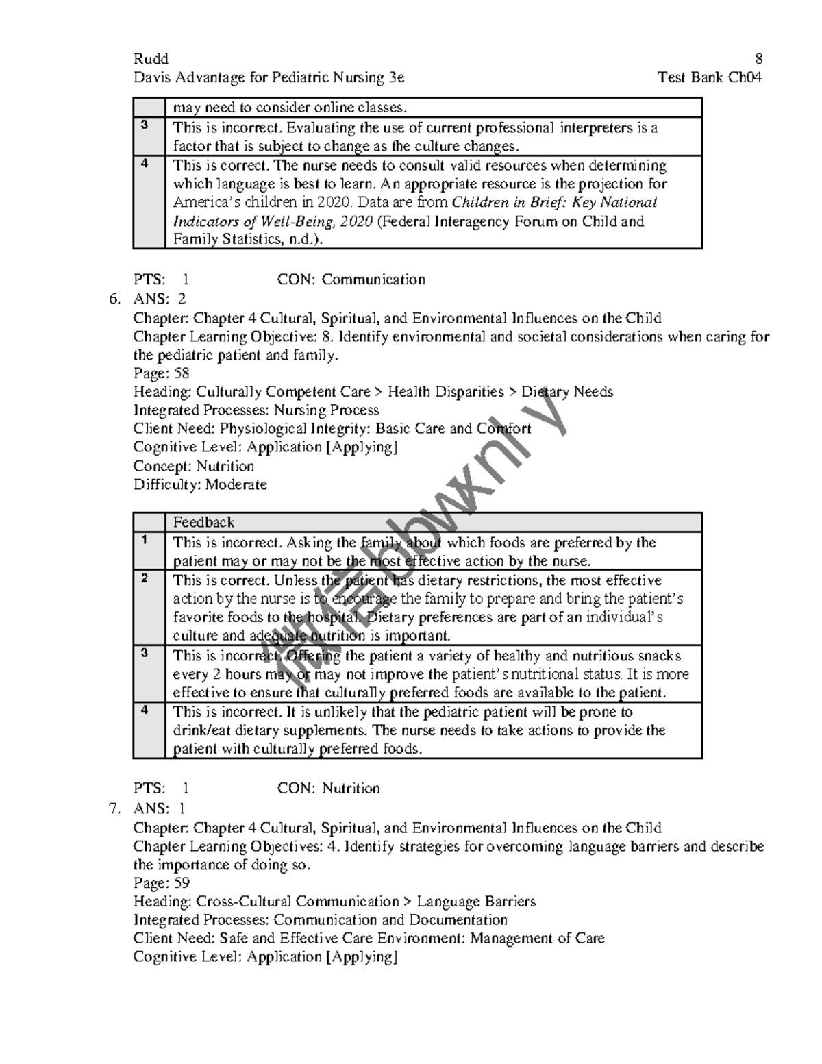 Test bank pediatric nursing critical components of nursing care 3rd ...