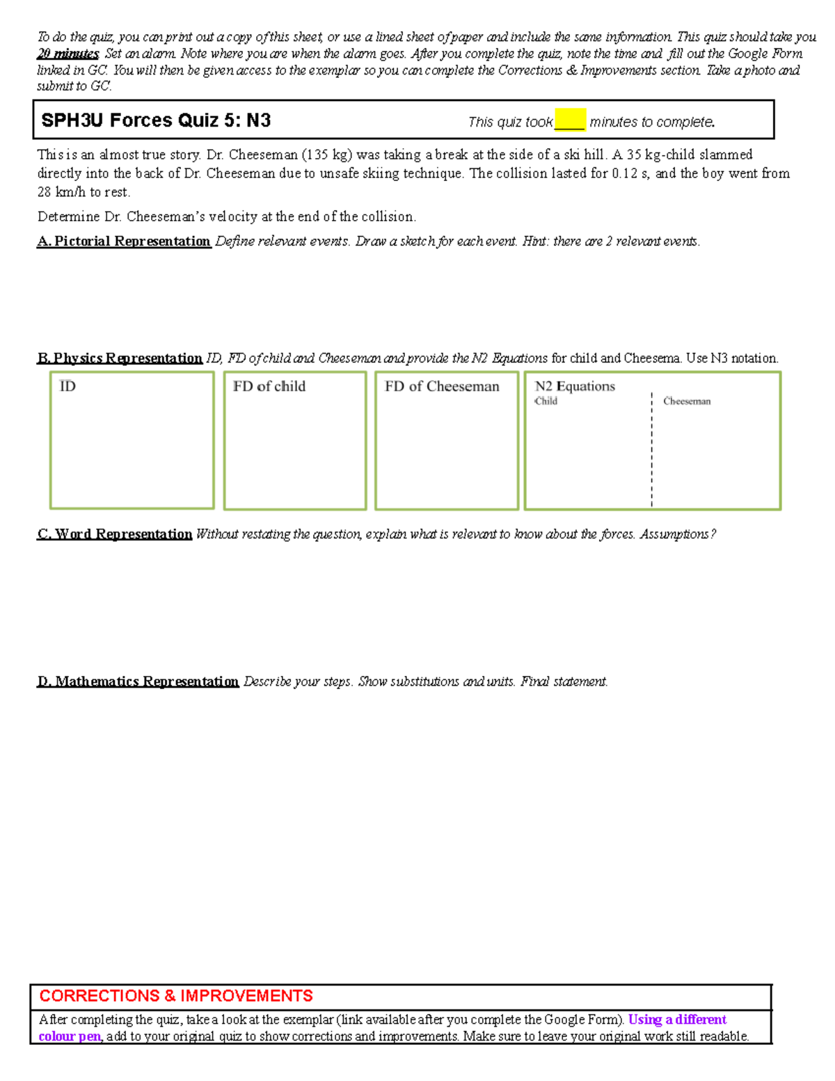 2020 09 Forces Quiz 5 N3 - Quiz from the physics class - To do the quiz ...