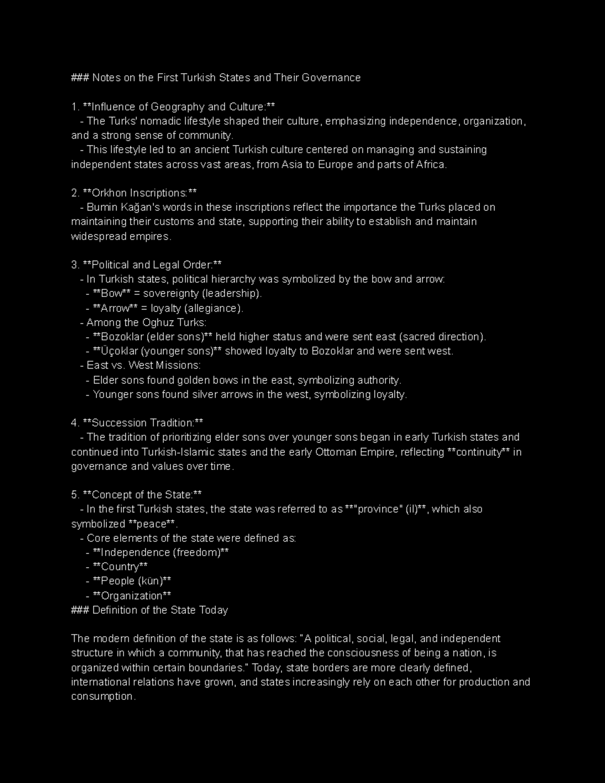 Turkish History and Culture Summary - Notes on the First Turkish States ...