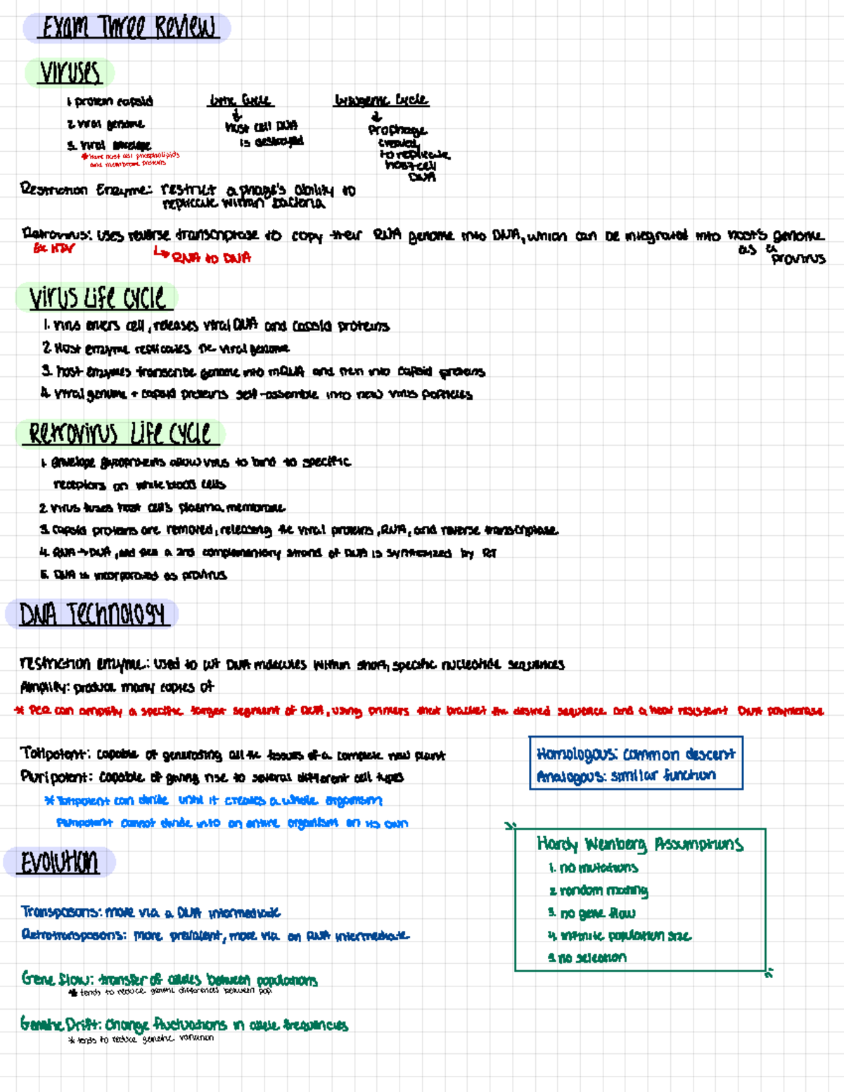 Biology 103 - virus notes - BIOL103 - Studocu