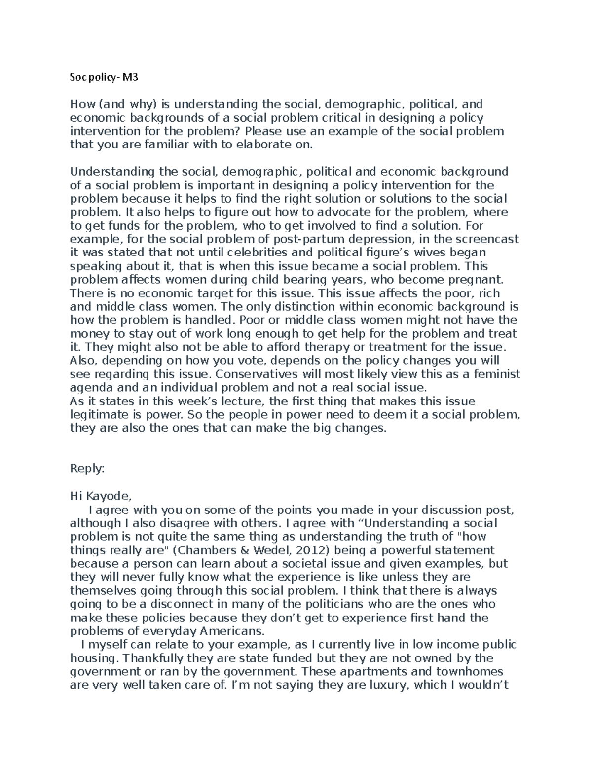 Soc policym 3d3 - paper - Soc policy- M How (and why) is understanding ...