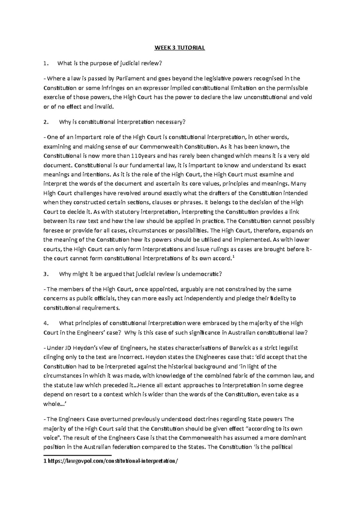 WEEK 3 Tutorial LWZ204 - WEEK 3 TUTORIAL What is the purpose of ...