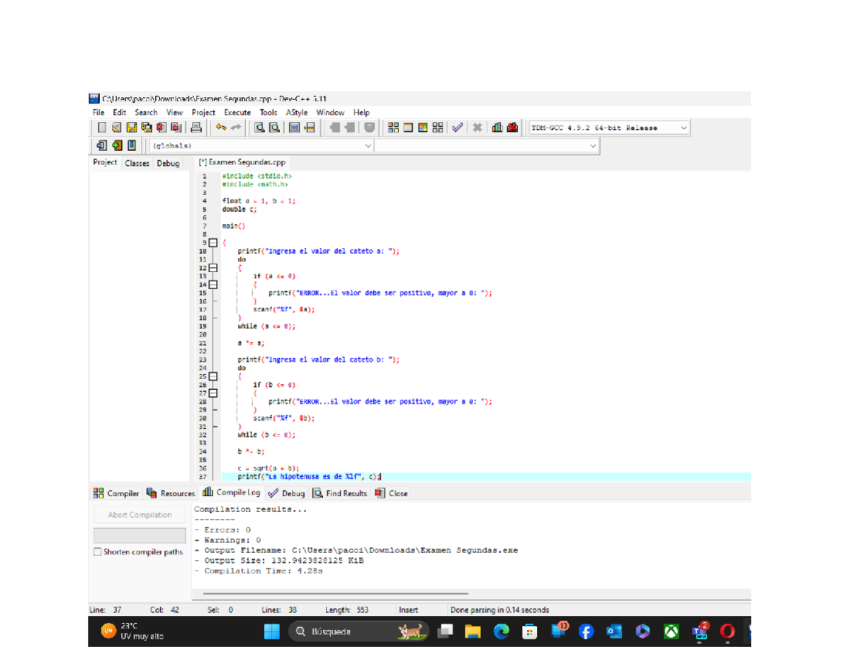 Codigo de practicas - Programación Estructurada - Studocu