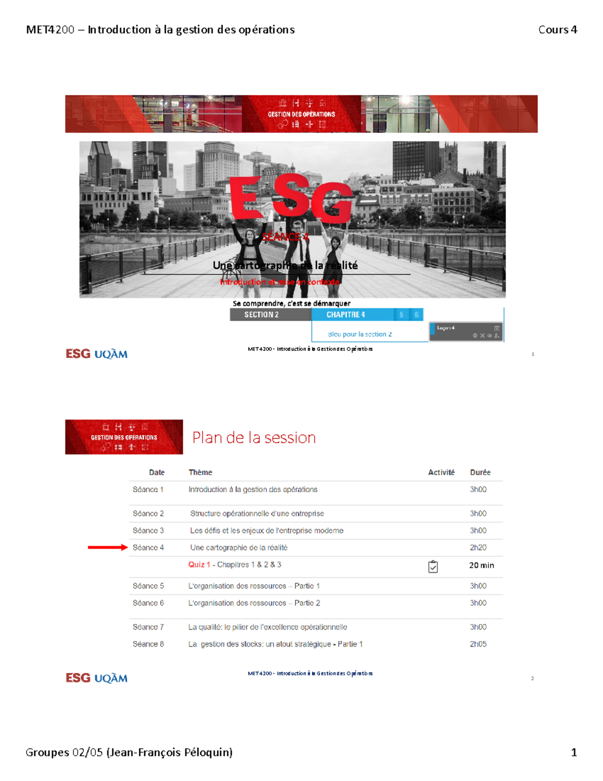 MET4200 A20 Seance 4 - Warning: TT: undefined function: 32 MET 4200 - Introduction à la Gestion ...