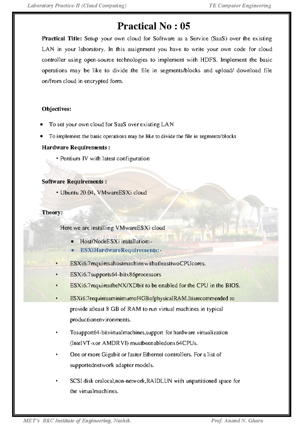 Final practical no 05 2022 - Practical No : 05 Practical Title: Setup ...