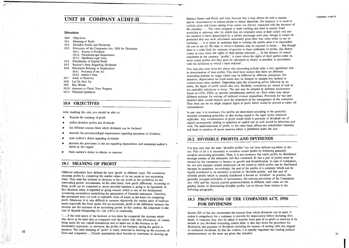 Unit-10 - It's a note for company auditing classes - UNIT 18 COMPANY ...