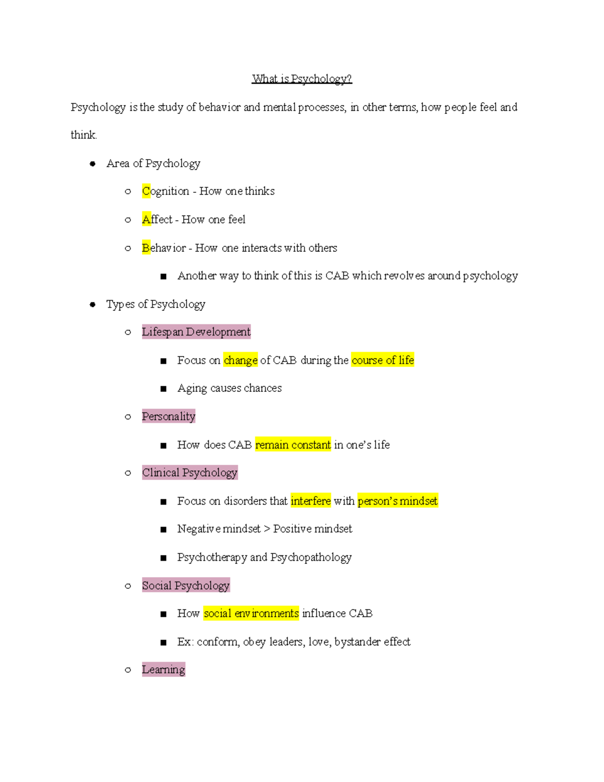 Ch. 1 - Introduction and Research Methods - What is Psychology ...