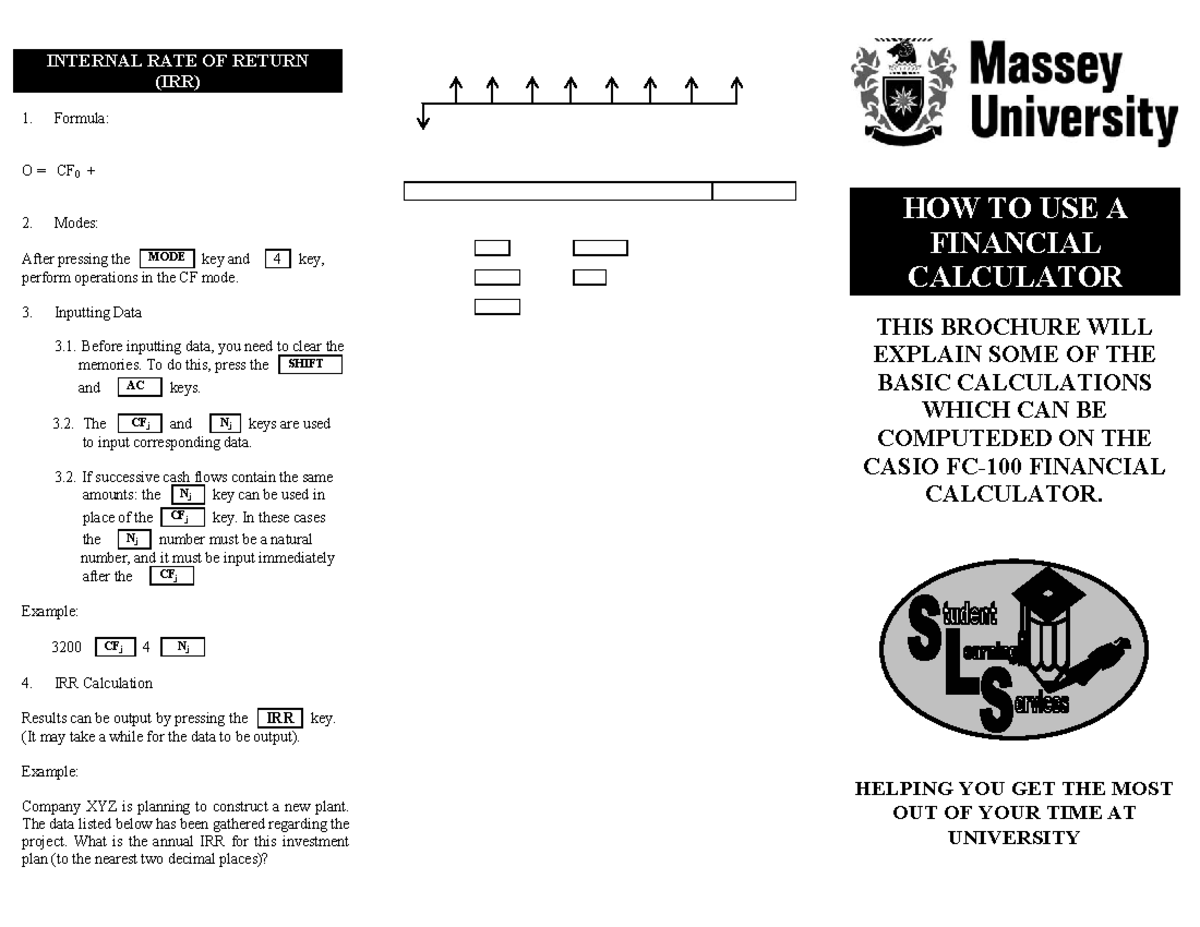 How to use a financial calculator - HOW TO USE A FINANCIAL CALCULATOR ...