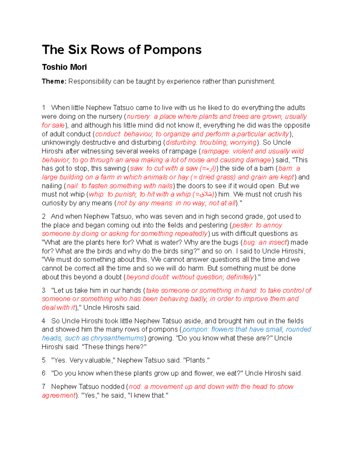 Page 23 - The six rows of pompons - The Six Rows of Pompons Toshio Mori ...