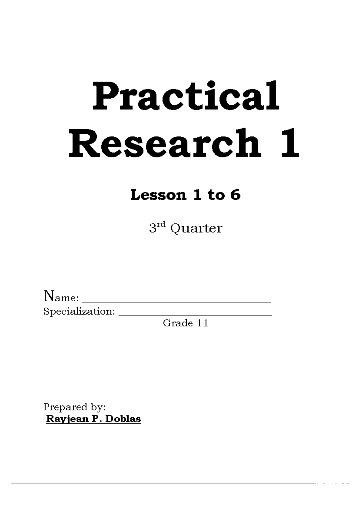 Practical-research-1 compress - Practical Research 1 Lesson 1 to 6 3 rd ...