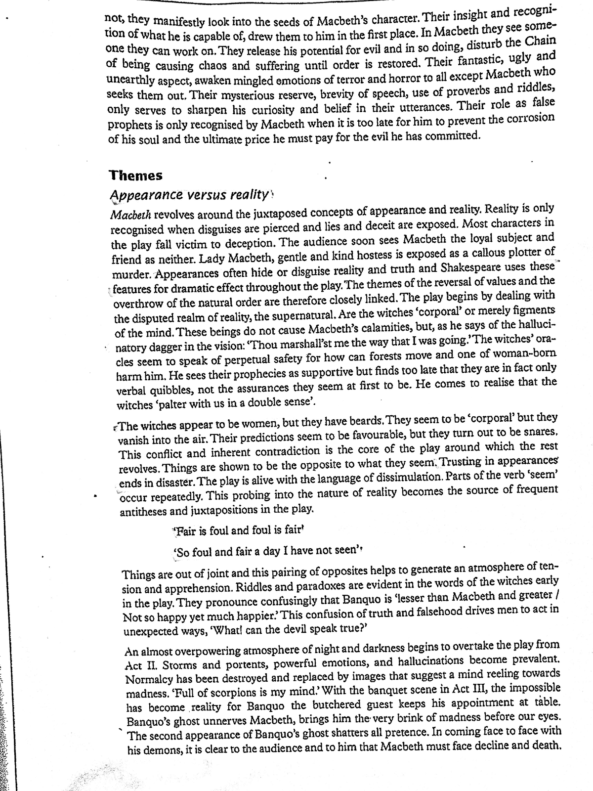 Macbeth Study notes 2 - Studocu