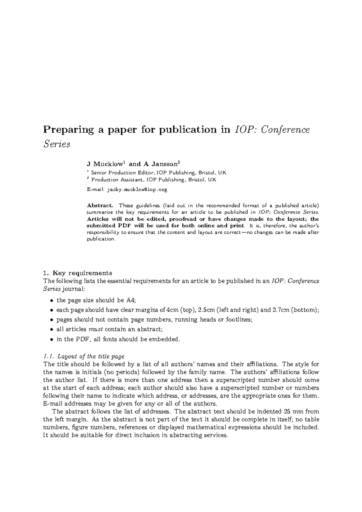 Simpleinstructions - Soil management - Preparing a paper for ...