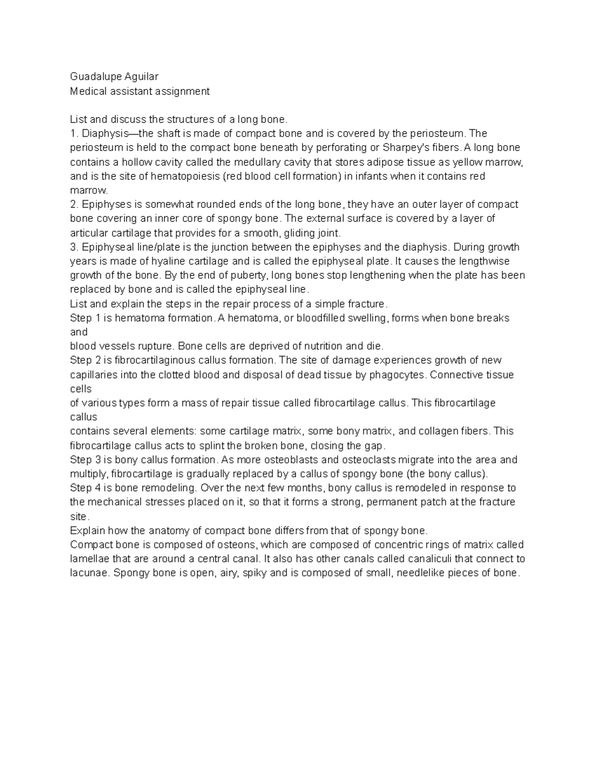 3 - Terminology - Guadalupe Aguilar Medical assistant assignment List ...