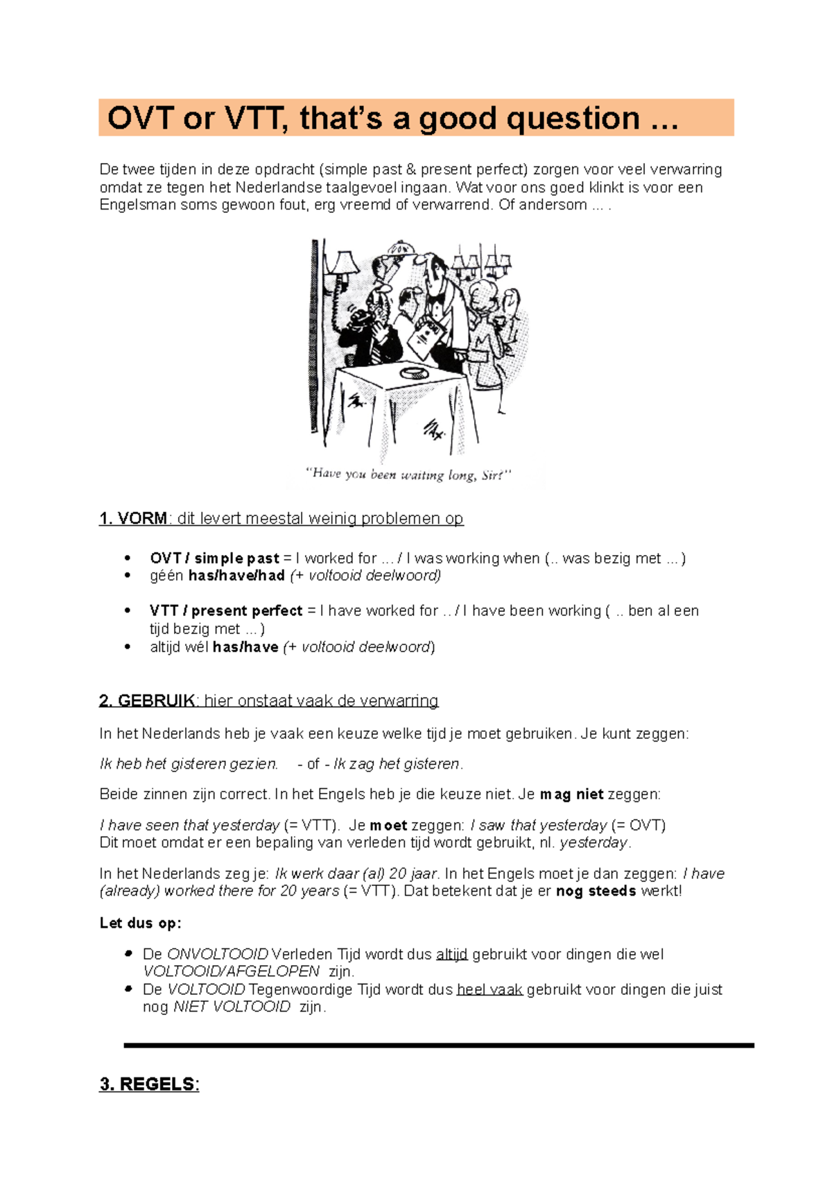 4 OVT VTT exercise 2018 - eee - OVT or VTT, that’s a good question ...