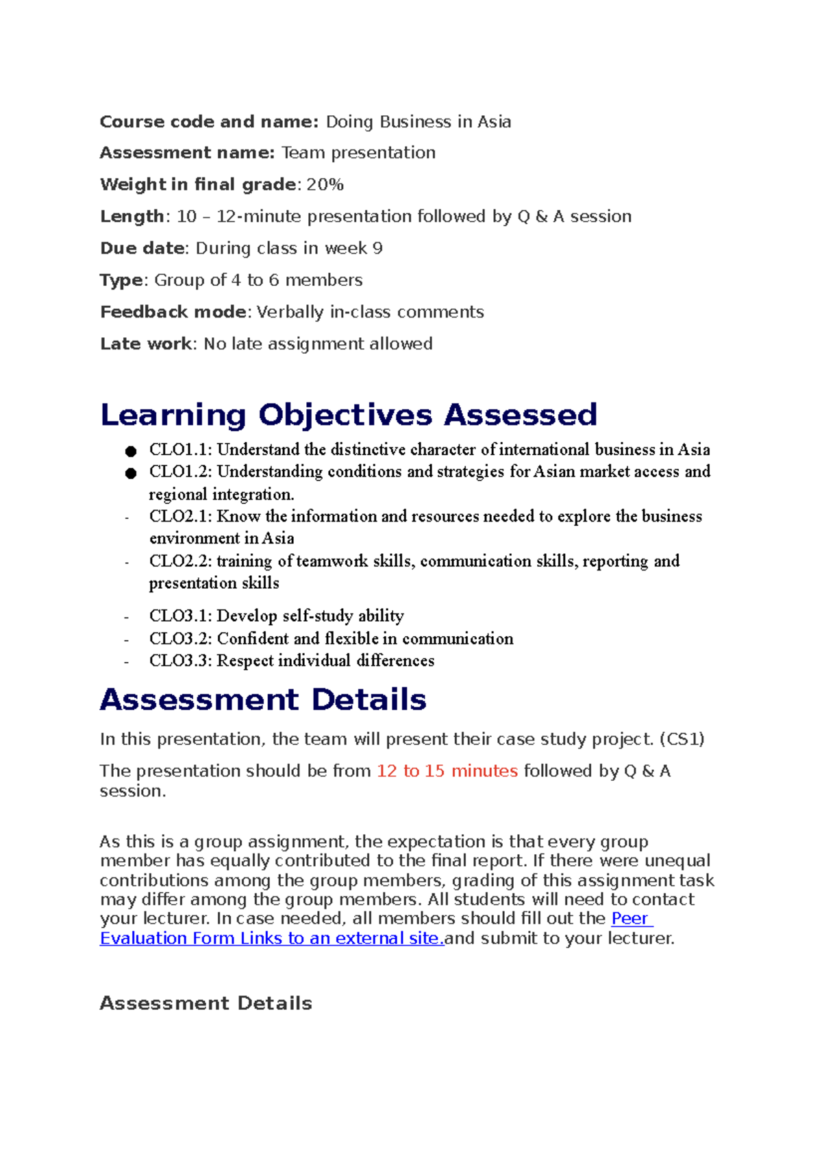 Assignment 4 Instruction DBA presentation - Course code and name: Doing ...