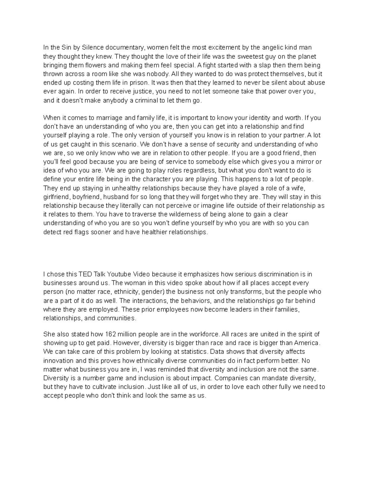 Honors 1040 Ted Talk Submission - In the Sin by Silence documentary ...