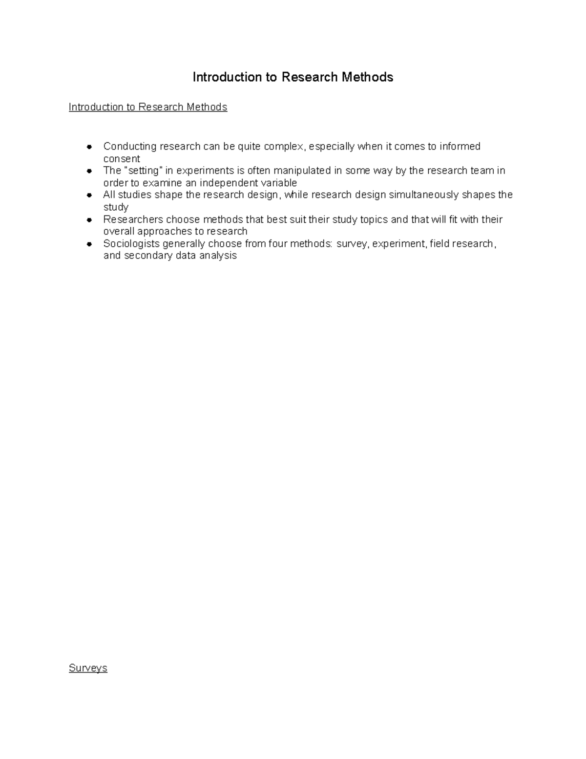 Module 2 Part 2 Introduction to Research Methods - Introduction to ...