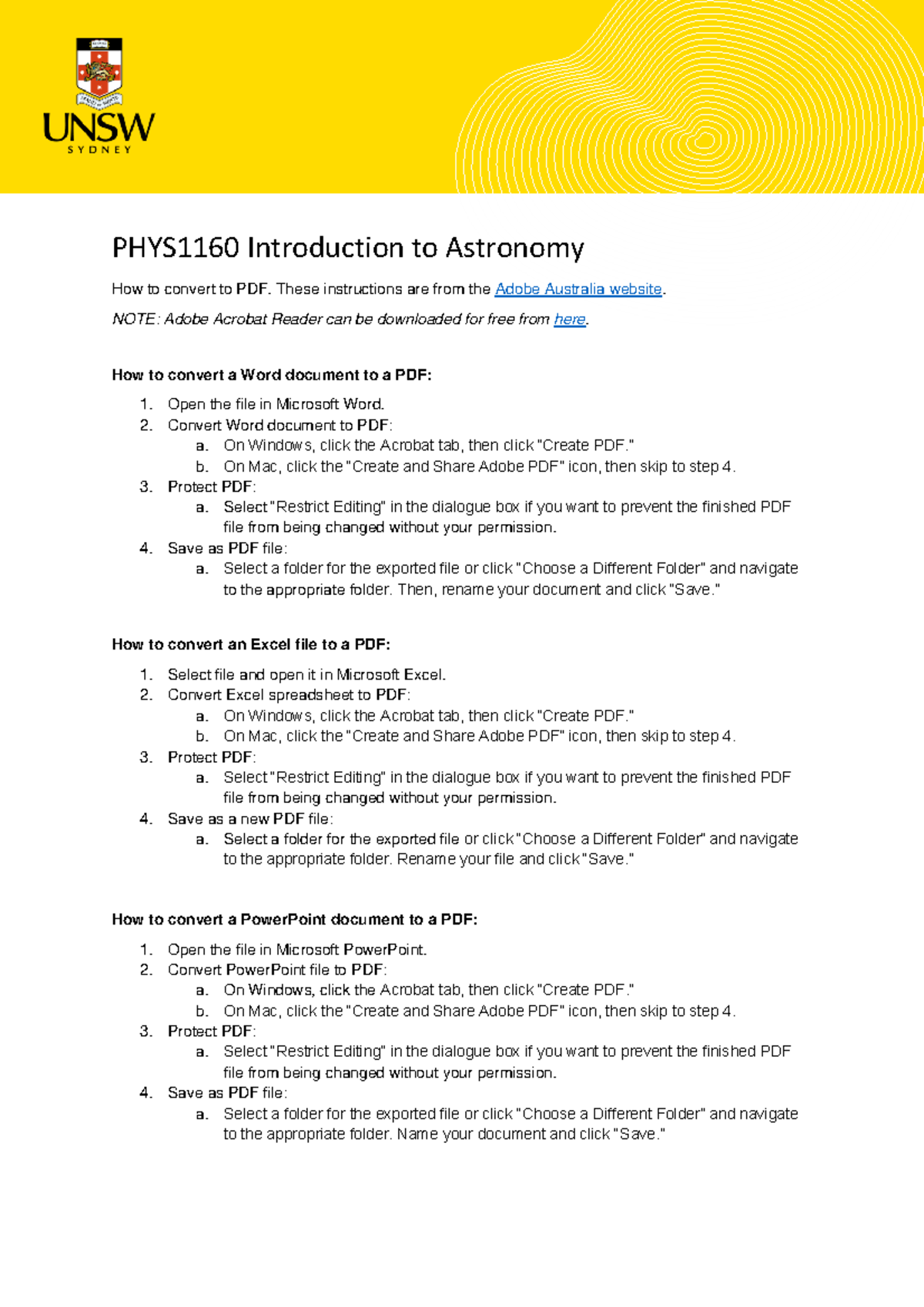 1160 Convert to PDF - PHYS1160 Introduction to Astronomy How to convert ...