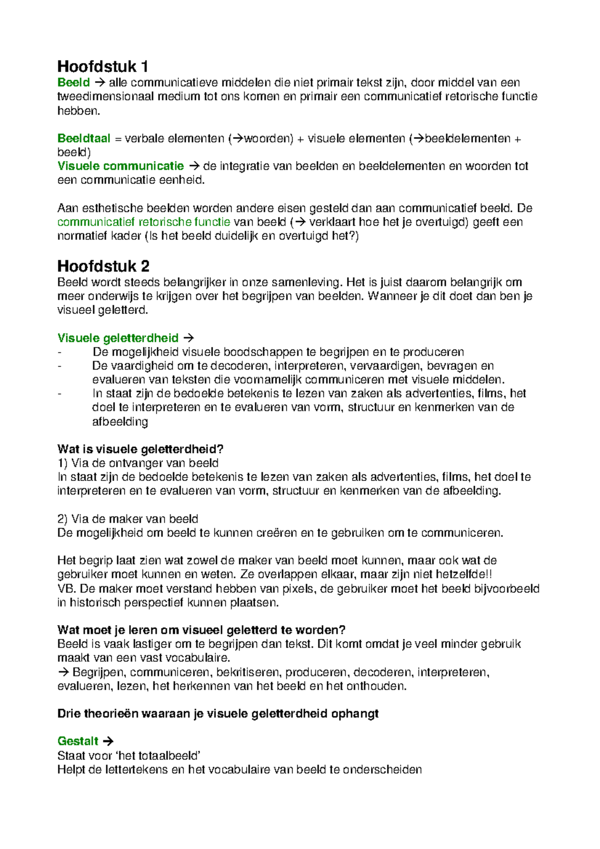Samenvatting Beeldtaal - Hoofdstuk 1 Beeld alle communicatieve middelen ...