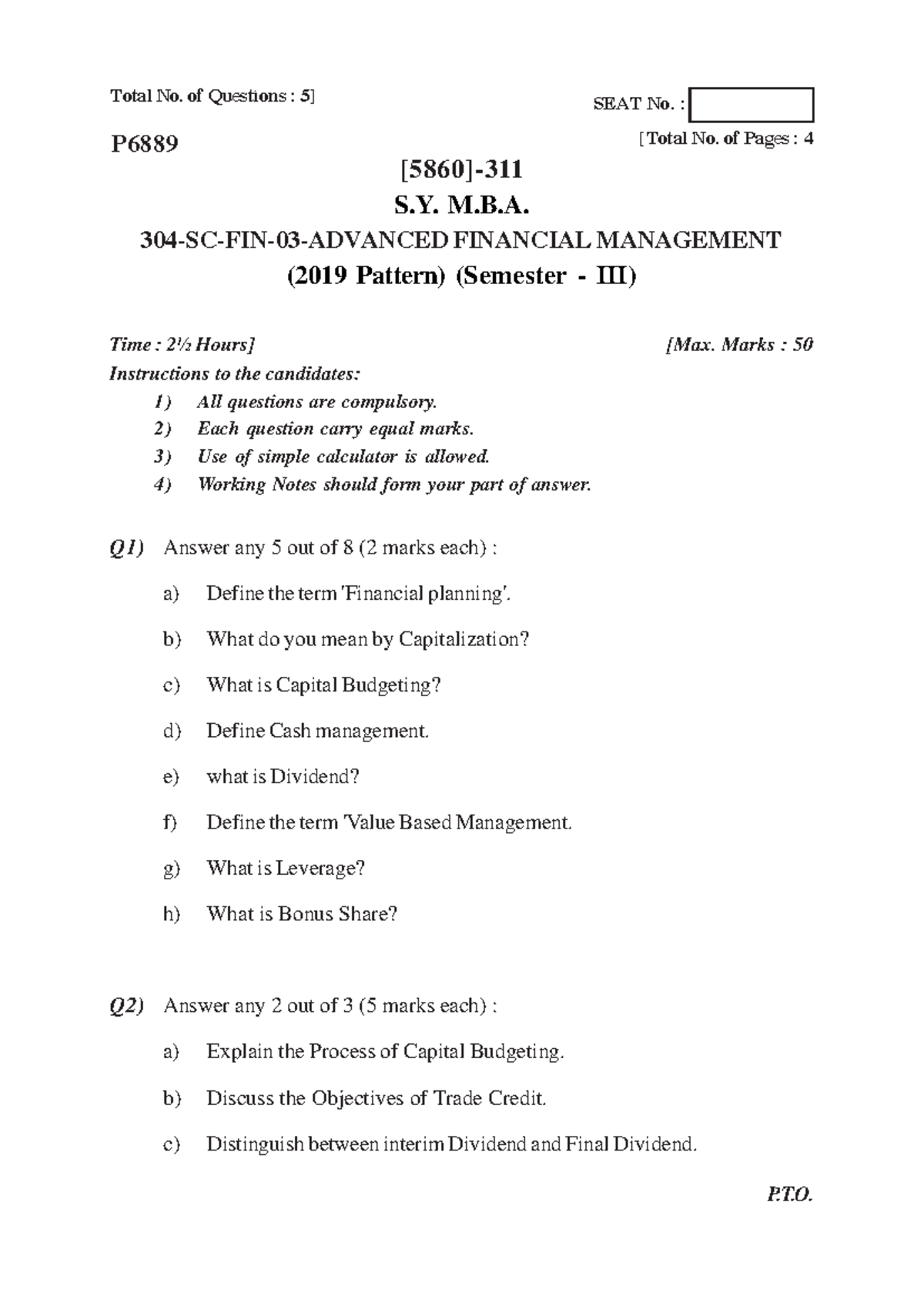 202 apr 202 2 - Question papers - Q1) Answer any 5 out of 8 (2 marks ...