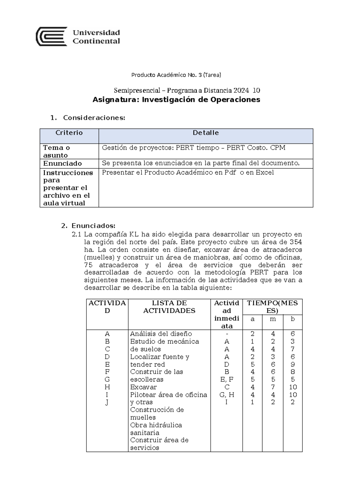 Producto Académico No 3 IO 2024 10 - Producto Académico No. 3 (Tarea) Semipresencial – Programa ...
