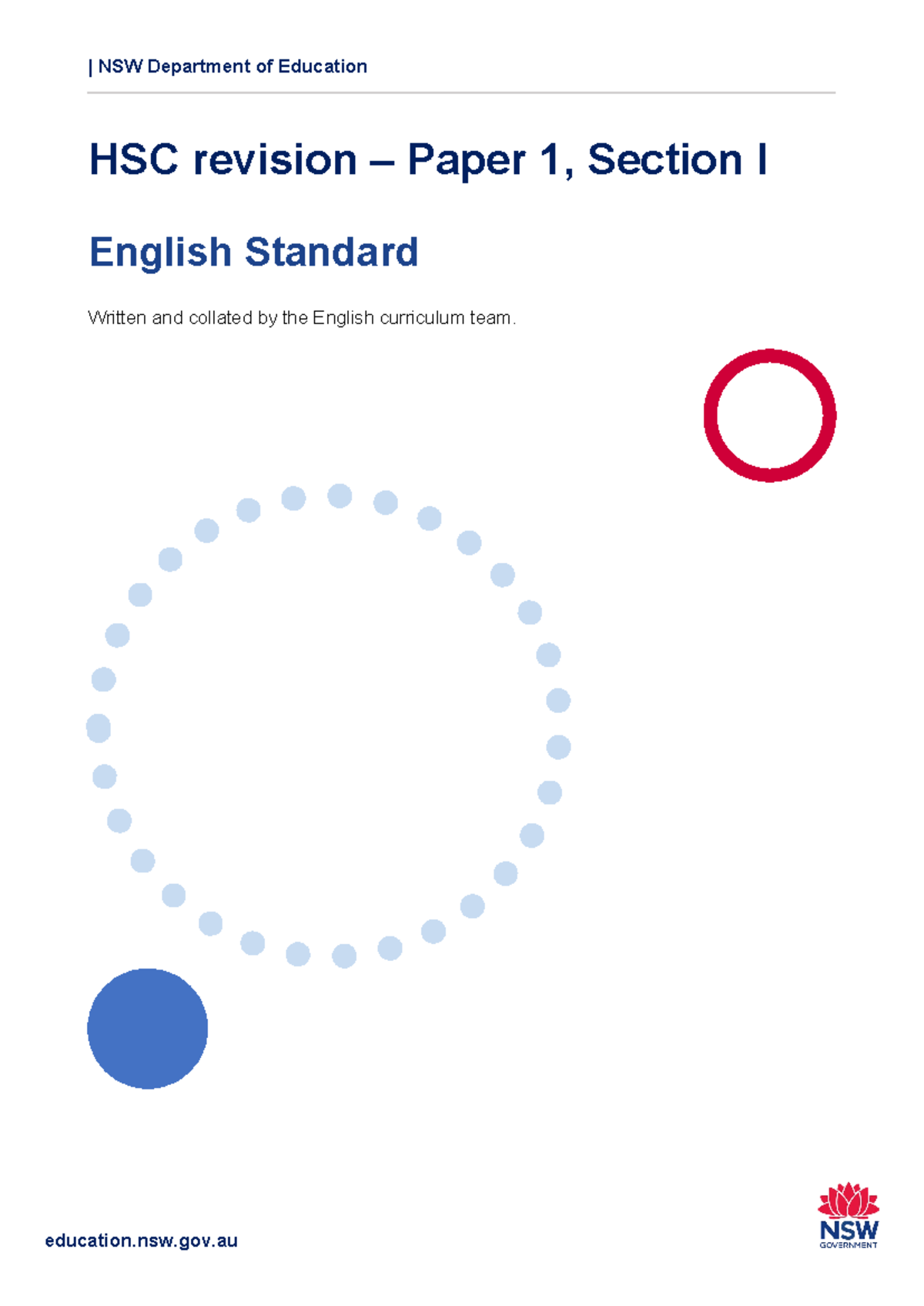 English standard s6 hsc paper 1 section 1 revision student resource ...