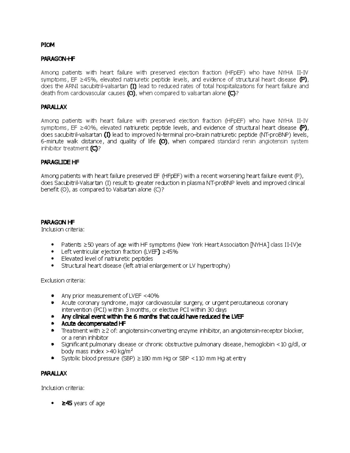 P IOM - PIOM - PIOM PARAGON-HF Among patients with heart failure with ...
