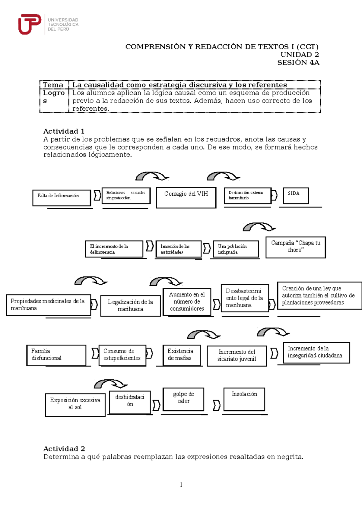 U2 S4 Causalidad año 2020 - COMPRENSIÓN Y REDACCIÓN DE TEXTOS I (CGT ...
