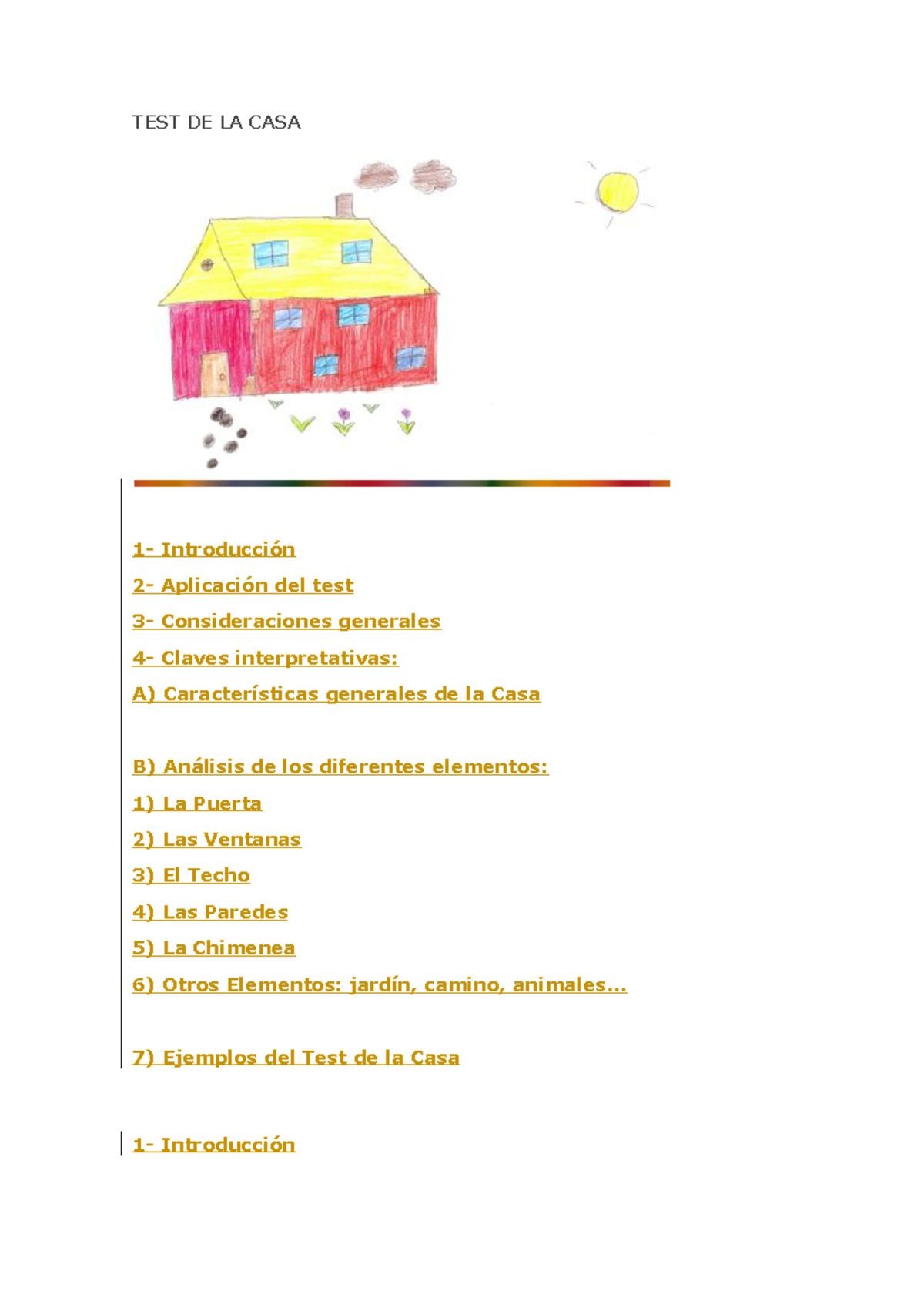 88952134 Manual de La Casa Test Proyecti - TEST DE LA CASA 1 ...