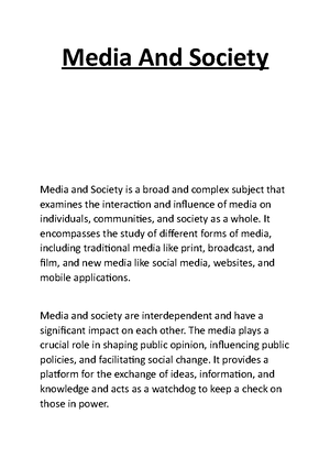 Concept of Media – Forms of Media - 1 MEDIA AND LAW Concept of Media ...