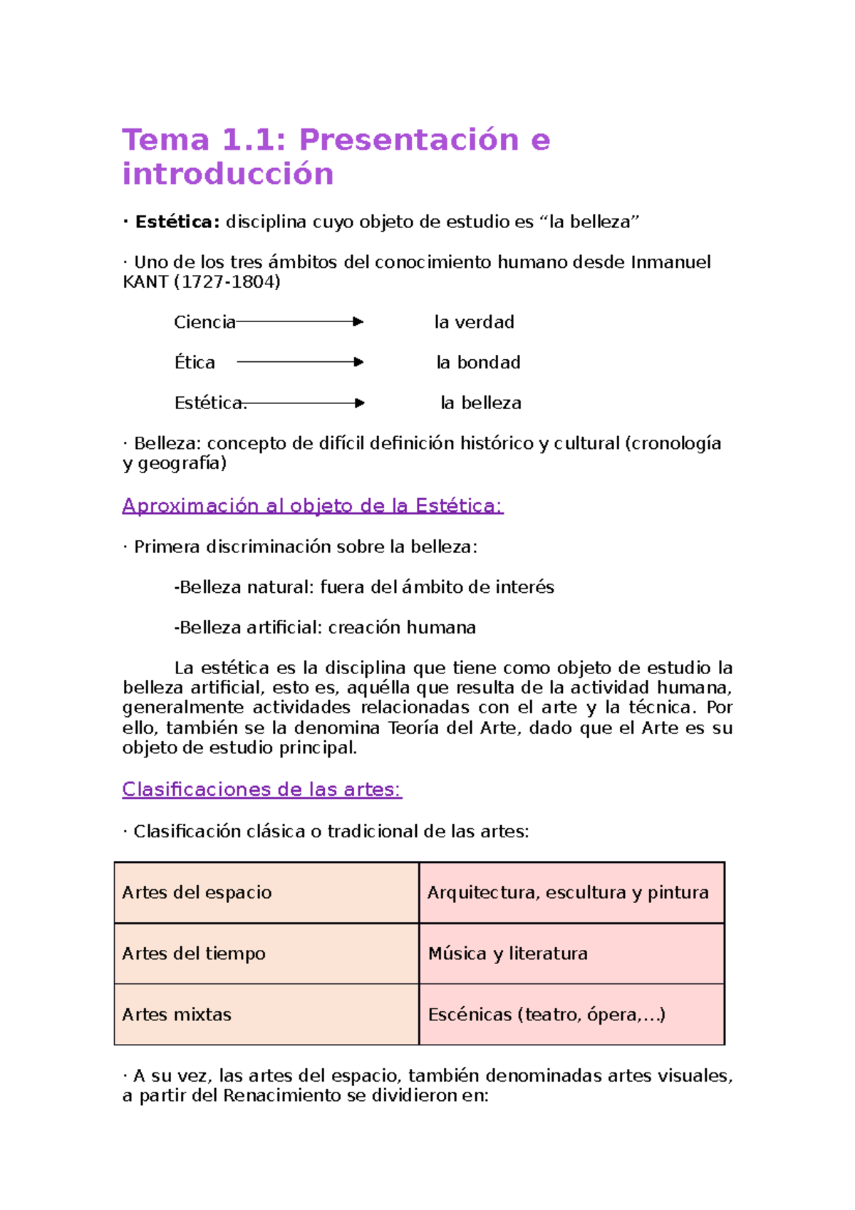 Unidad 1 Tema 1 - Tema 1: Presentación e introducción · Estética ...