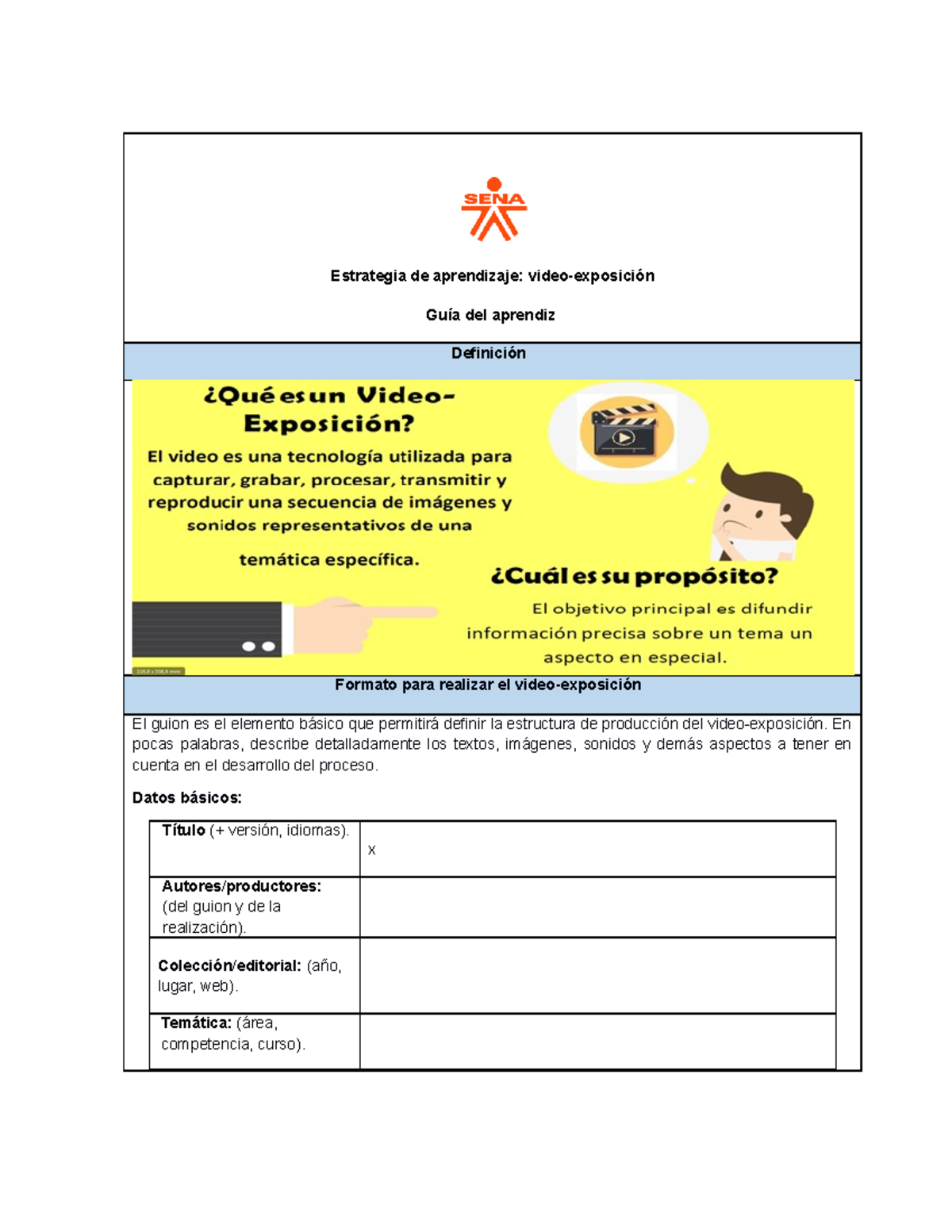 Anexo Video expositivo 2202015 01 AA4 EV01 - Estrategia de aprendizaje: video-exposición Guía ...