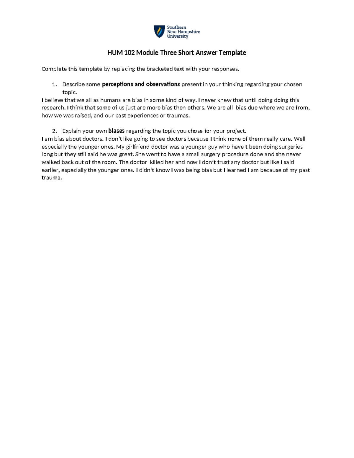 HUM 102 Module Three Short Answer Template - HUM 102 Module Three Short ...