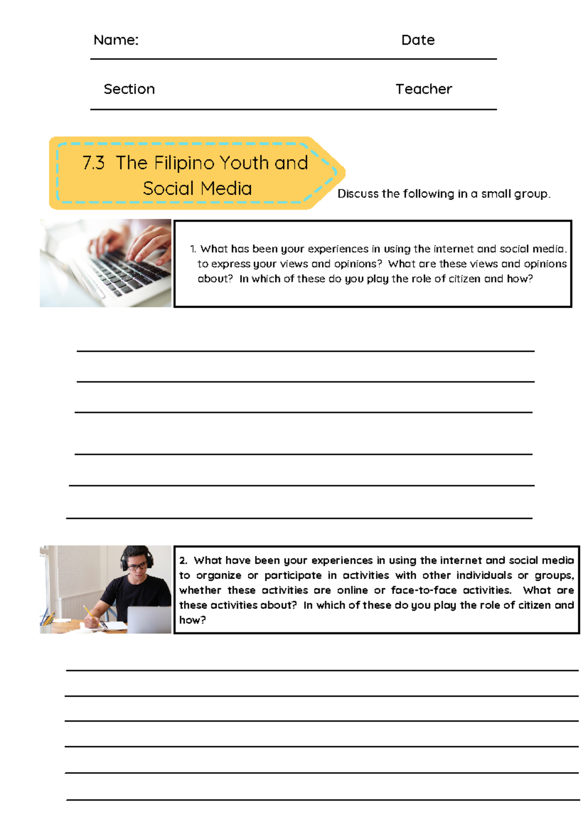 7.3 The Filipino Youth and Social Media - What has been your ...