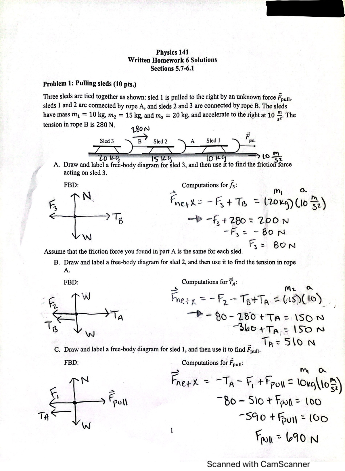 written homework 6 - PHYS 141 - Studocu