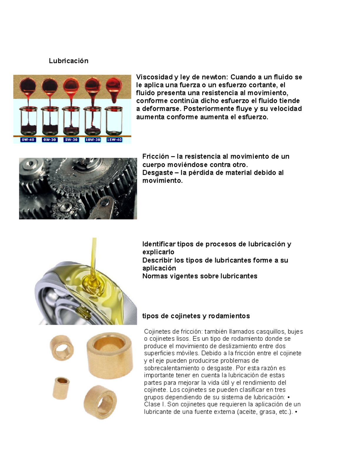Investigacion maquinas - Lubricación Viscosidad y ley de newton: Cuando ...