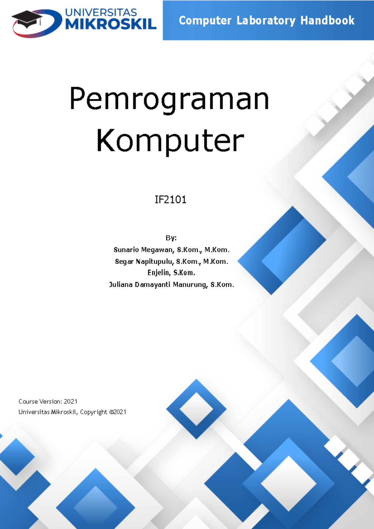 P03 - Operator Dasar - Computer Laboratory Handbook Pemrograman ...