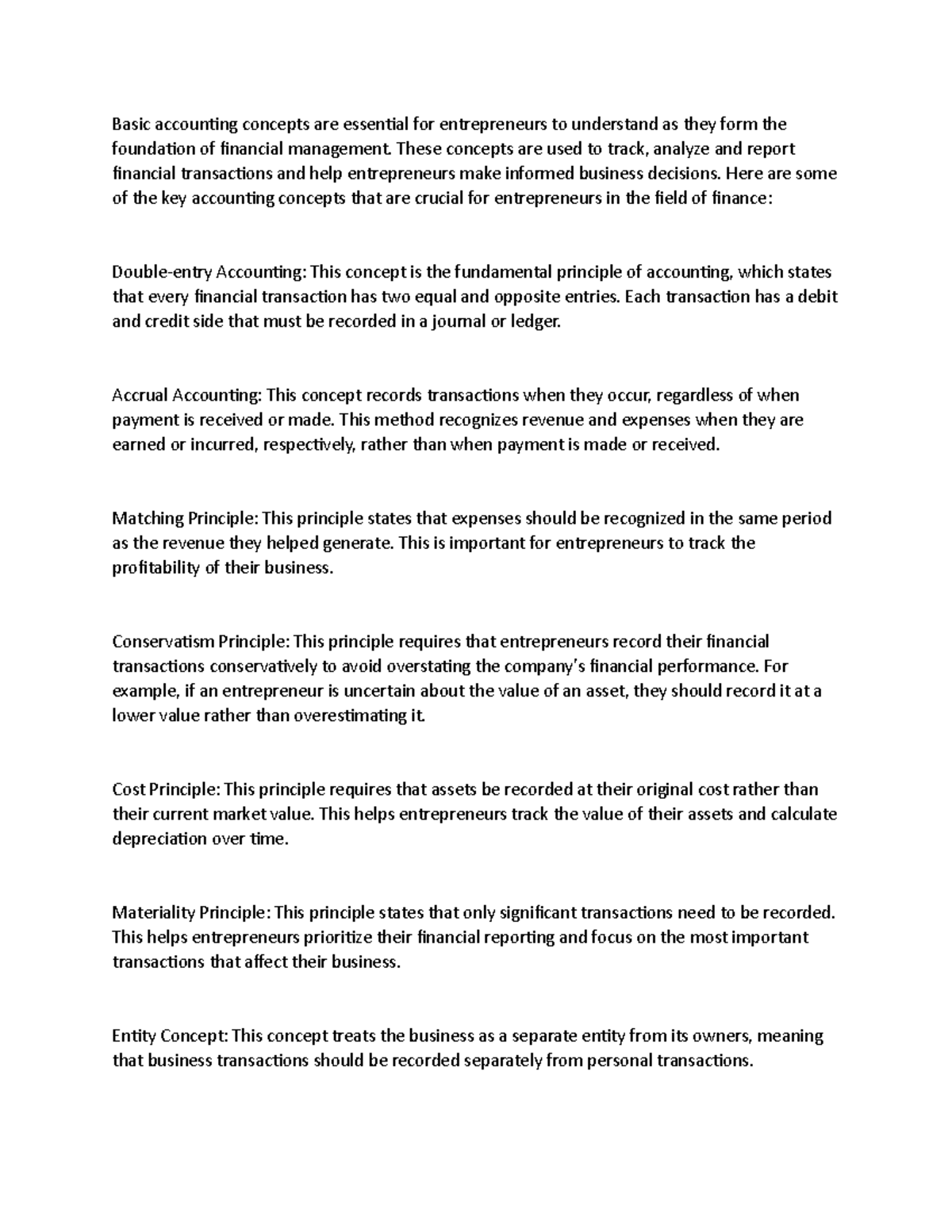 BB4 - Notes about basic accounting concepts and types of assets and ...