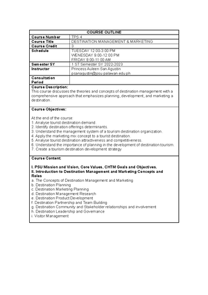 TPS4 Marketing Plan Rubric - TPS 4 DESTINATION MANAGEMENT AND MARKETING ...